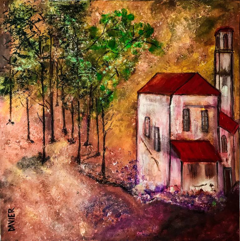 TUSCAN DAWN Painting by Homi Davier | Saatchi Art