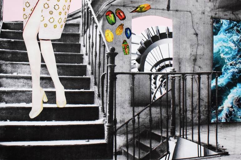 pink shoes Collage by Sladana Zivkovic | Saatchi Art