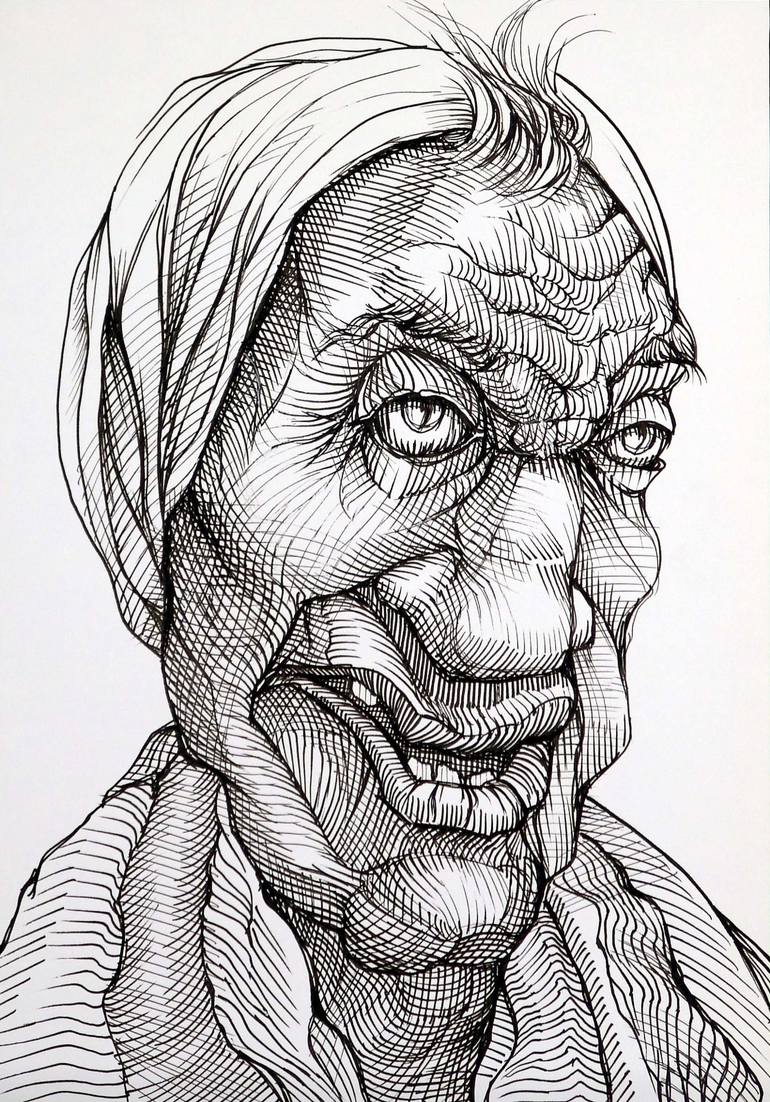 The Bagger Drawing by Hratch Israelian | Saatchi Art