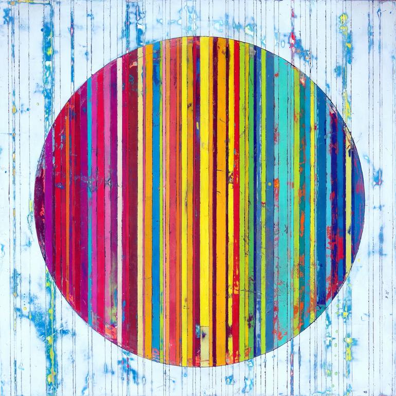 Floating Circle Squared Painting by Curtis Olson | Saatchi Art