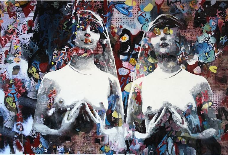 The way you look at me (pinups) Painting by Randi Strand | Saatchi Art