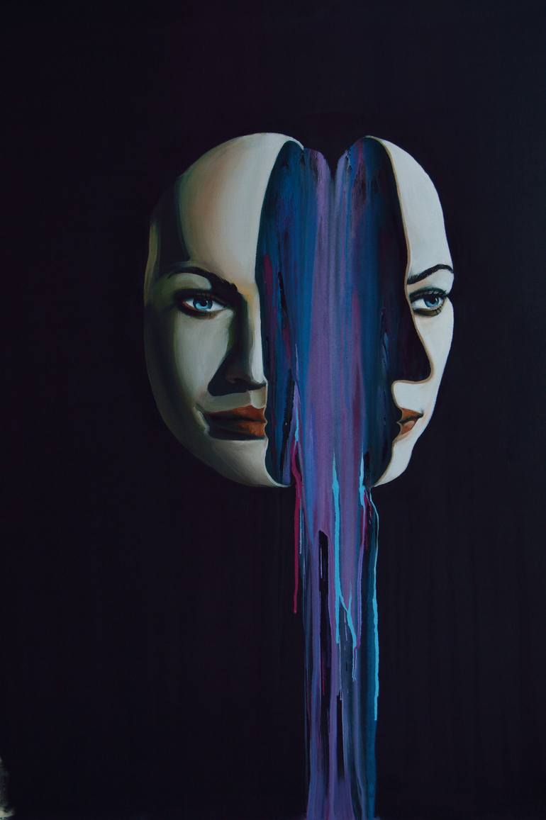 Split Head 2 Painting by Fabian Zolar | Saatchi Art