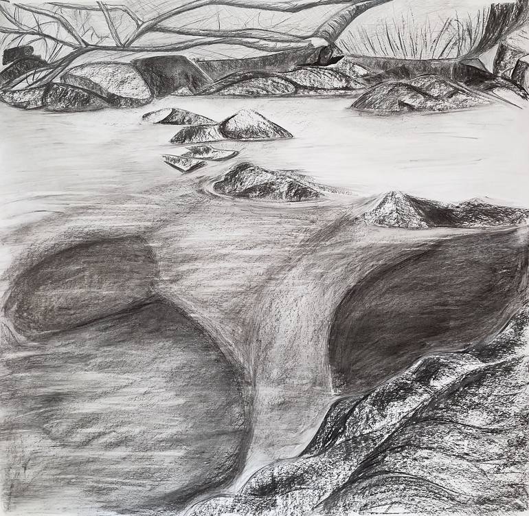 Waters Edge Drawing by Sarah Pooley | Saatchi Art