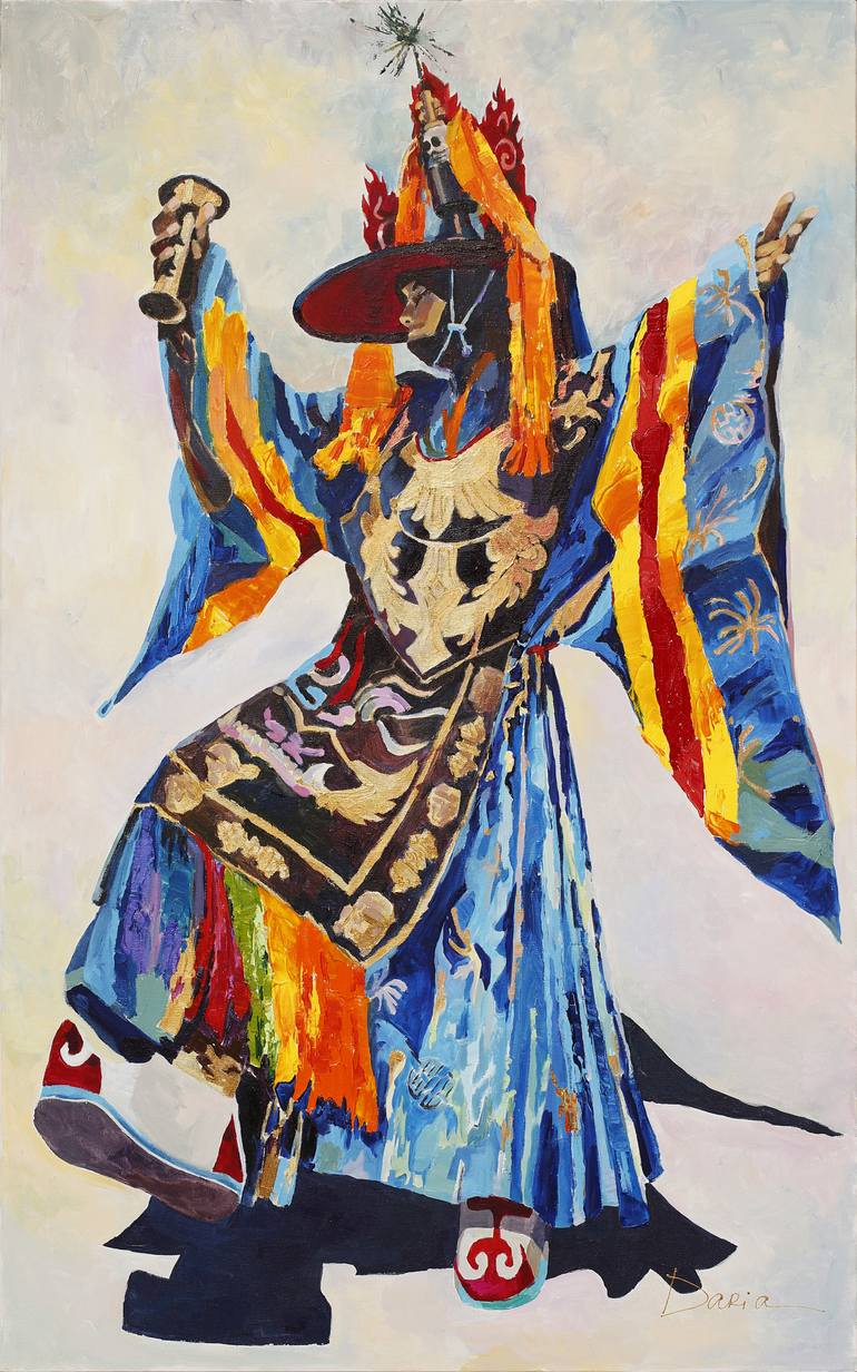 When the lamas dance Painting by Daria Bagrintseva | Saatchi Art