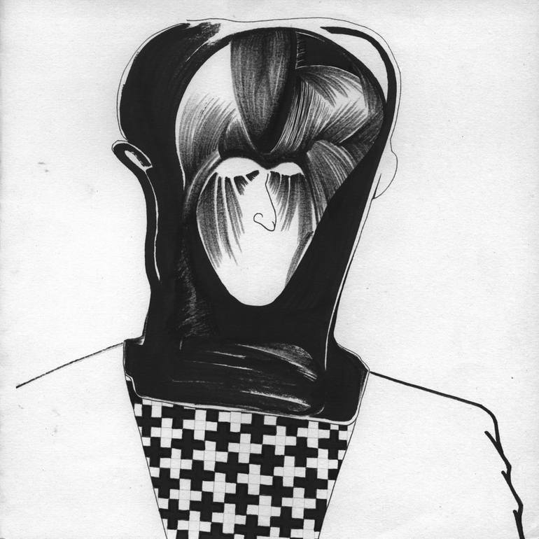 Untitled (Scary saint) Drawing by Piotr Szymon MańCzak | Saatchi Art