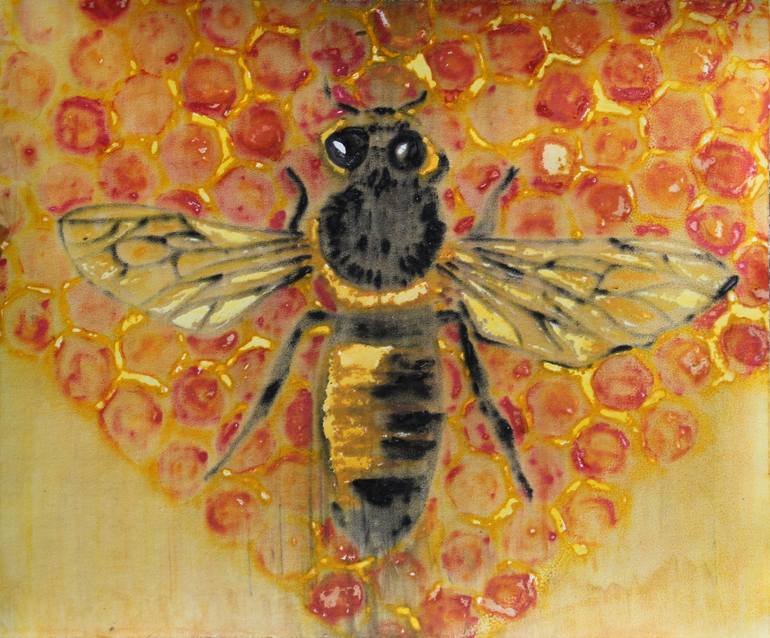 Ghost Bee - Limited Edition of 1 Printmaking by Karen Fiorito | Saatchi Art