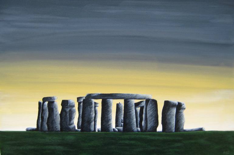 Stonehenge at Dawn Painting by dermot allen | Saatchi Art