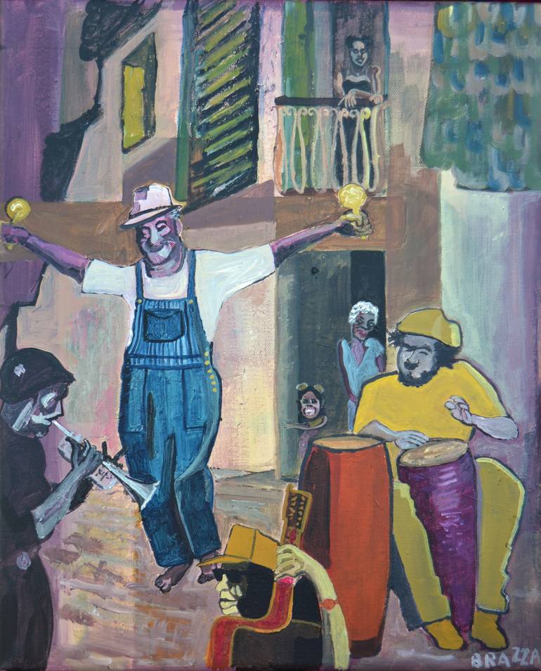 Salsa Crucifixion Painting by Marco Menato | Saatchi Art