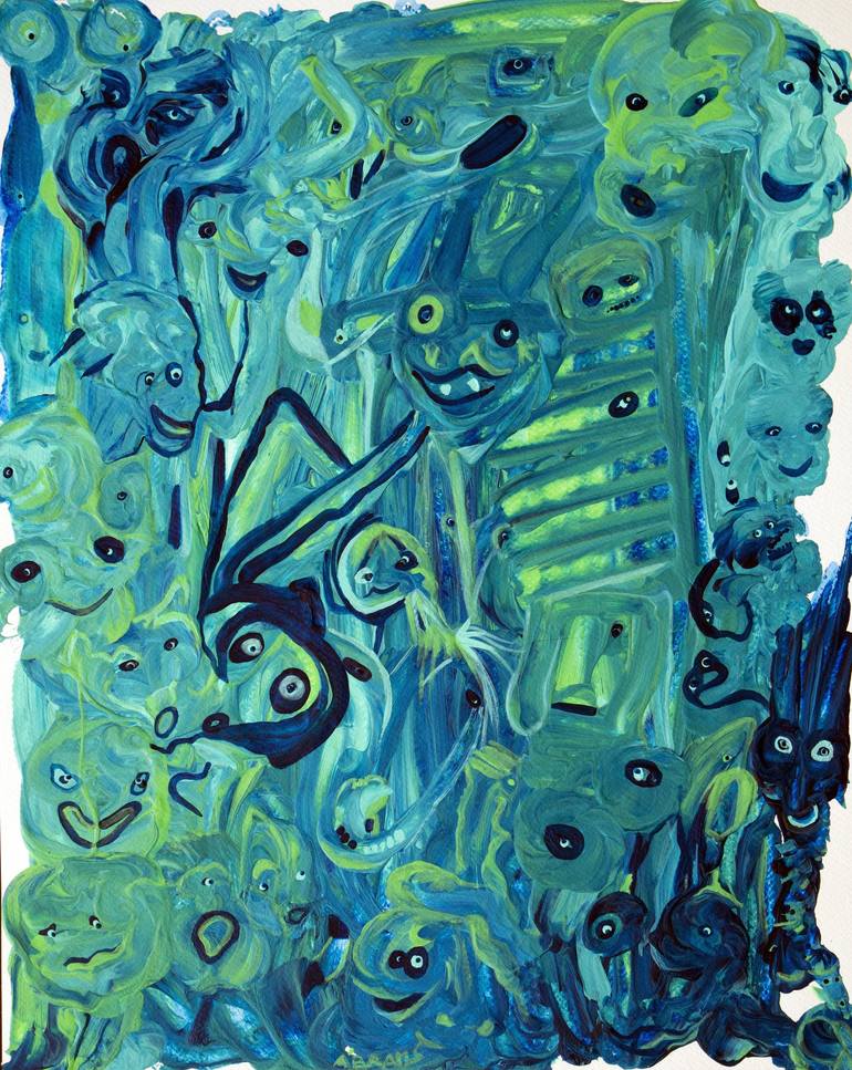 Sprites & little Monsters_5 Painting by Silvana Abram | Saatchi Art