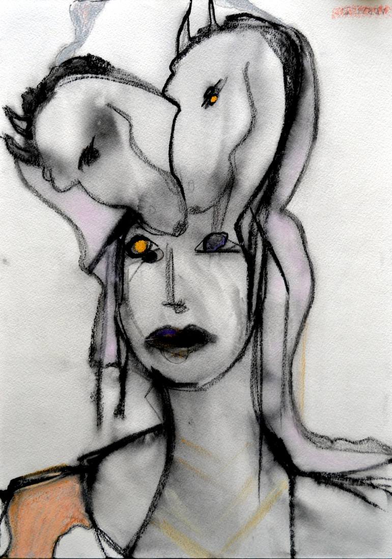 She said She saw Drawing by Silvana Abram | Saatchi Art