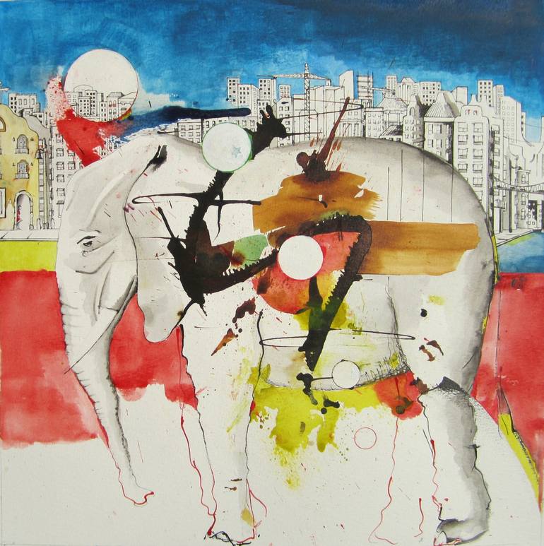 Under the Big Top Painting by Christopher Nowlin | Saatchi Art