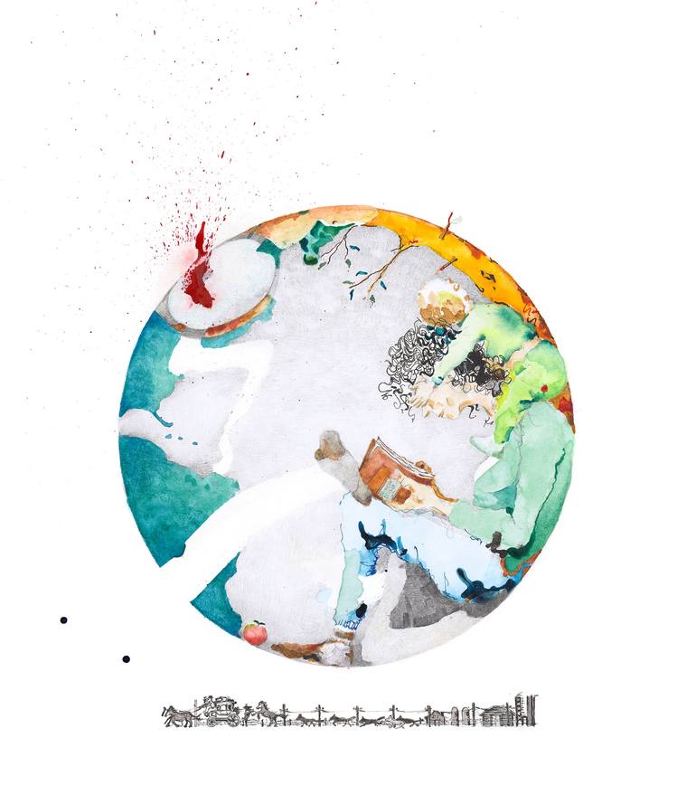 ...which frightened the horse. Drawing by Christopher Nowlin | Saatchi Art