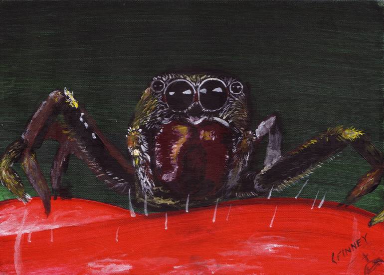 Spider Close Up Painting by Corey Finney | Saatchi Art