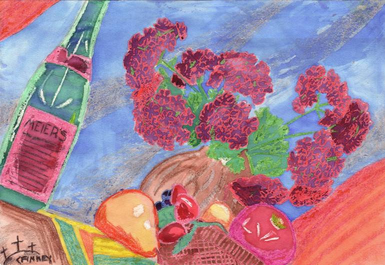 Watercolor Resist Still Life Painting by Corey Finney | Saatchi Art