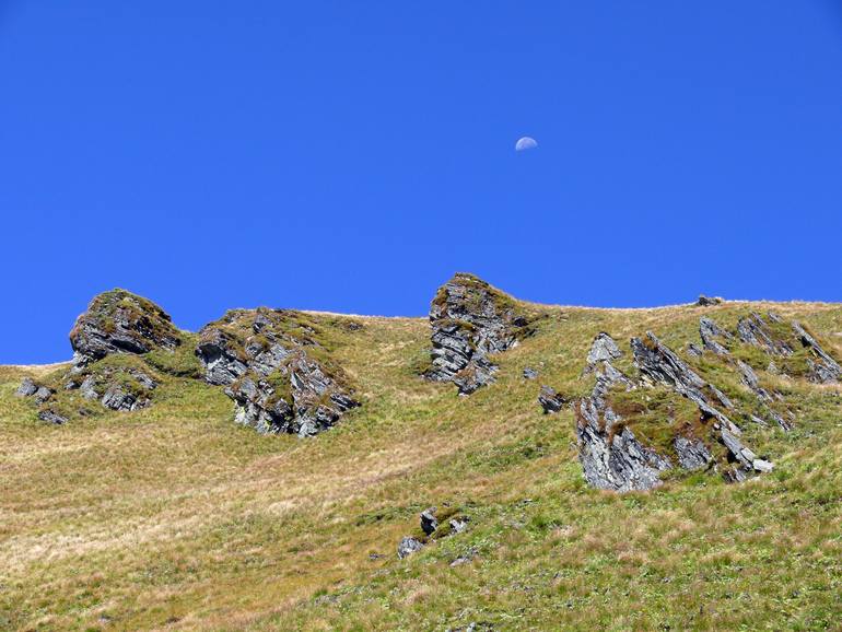 Moon in Daytime Photography by Partha Pal | Saatchi Art