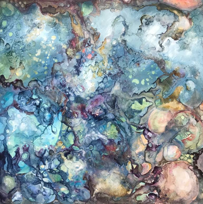 Rock Pool Painting by Lizzie McCorquodale | Saatchi Art