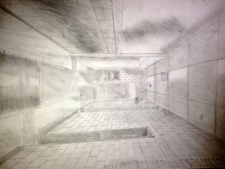 Perspective Drawing of School Hallway Drawing by Jamaal Hamler ...