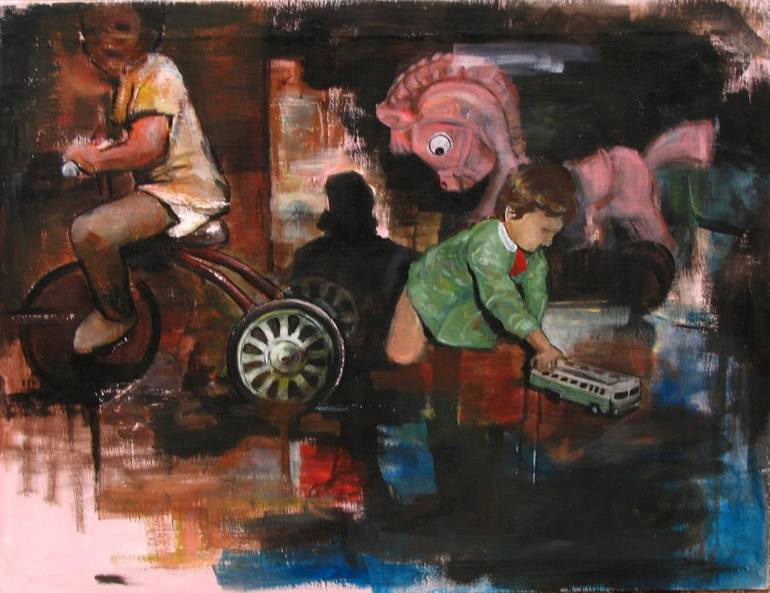 Leaving childhood (SOLD) Painting by Stefan Doru Moscu | Saatchi Art