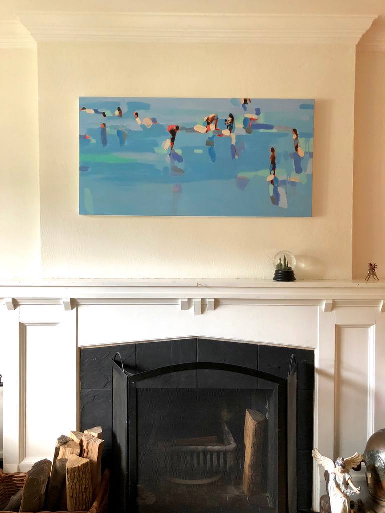 Infinity Blue Painting by Elizabeth Lennie | Saatchi Art