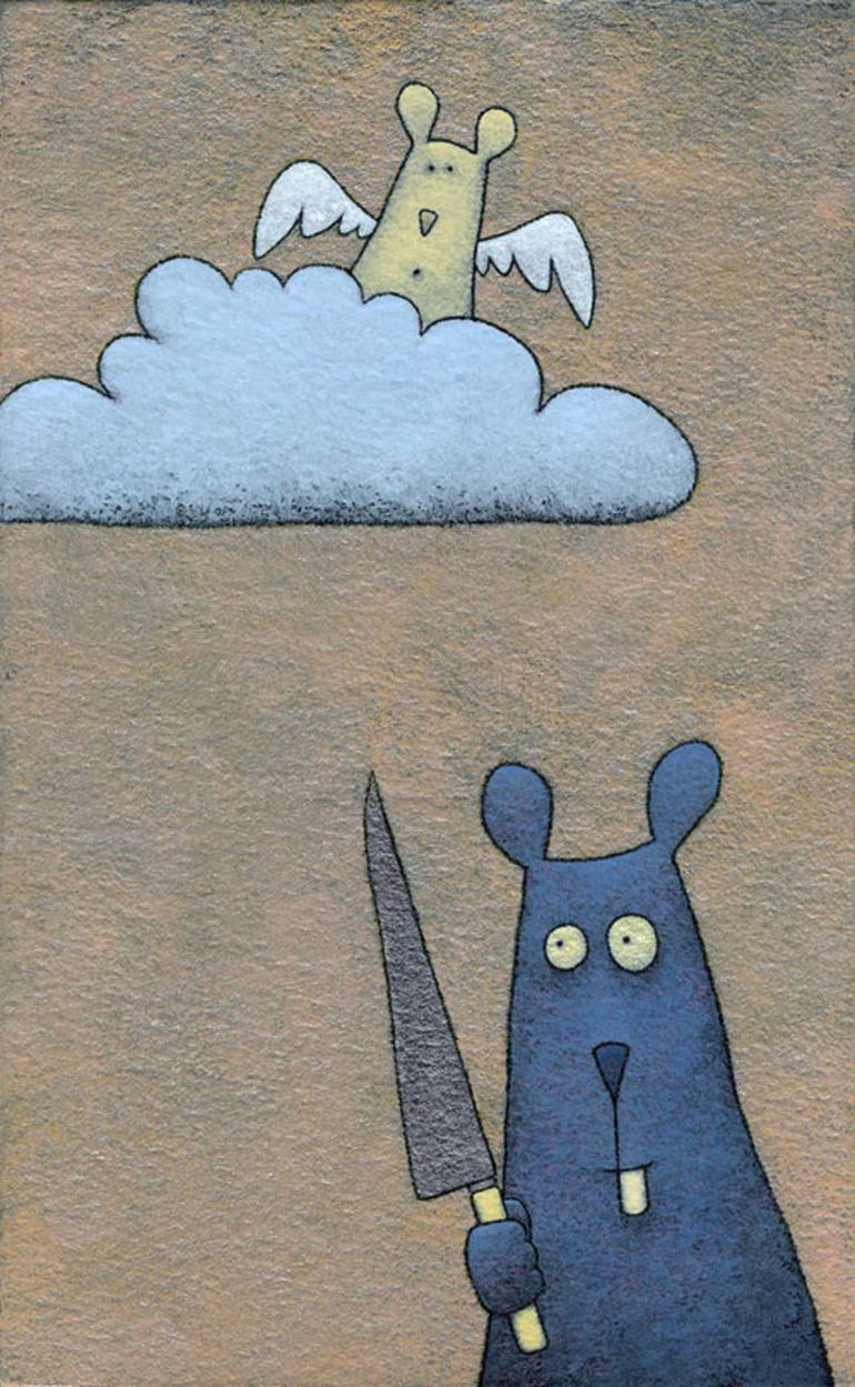 My Best Friend was a Psychopath Painting by Brian Pike | Saatchi Art