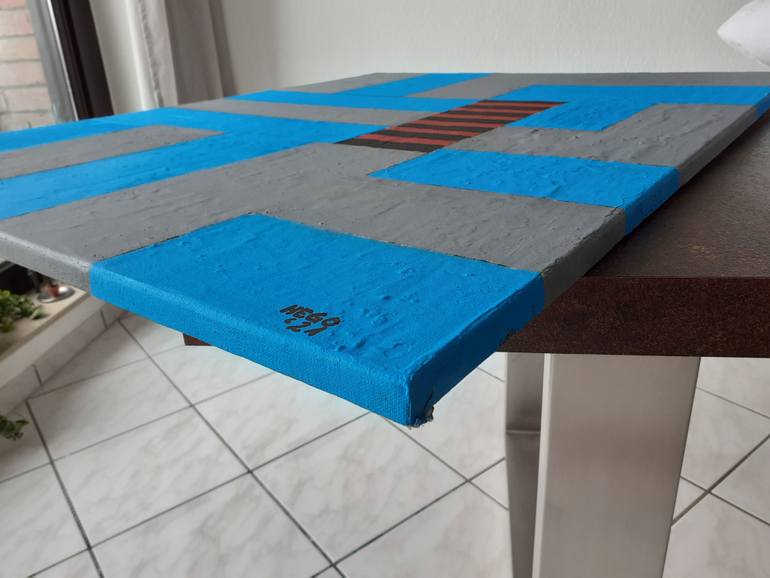 Blocks 'n' Stripes Painting by Heinz Hego Goevert | Saatchi Art