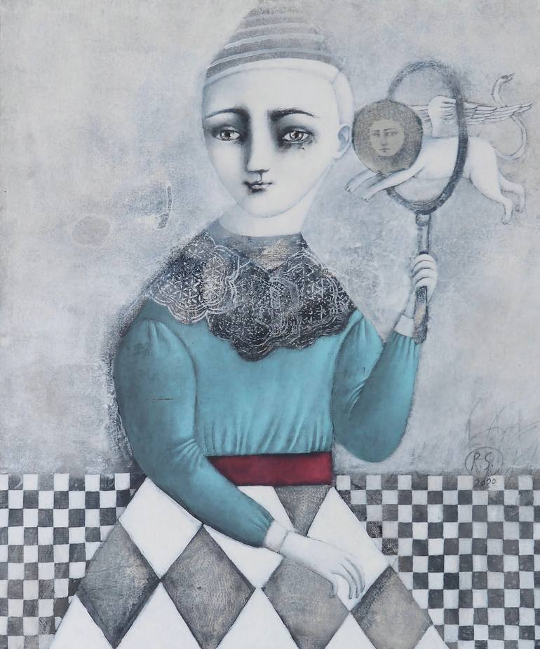 The Focus of the Columbine in Love Painting by Svetlana Rumak | Saatchi Art