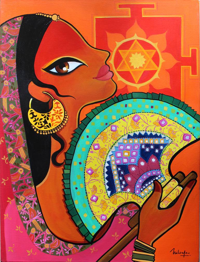 Punkha Painting by Niloufer Wadia | Saatchi Art
