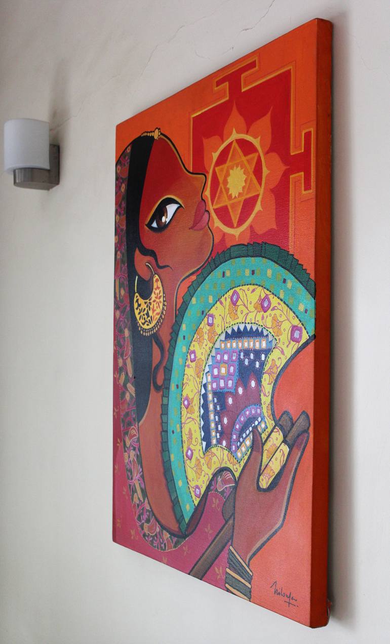 Punkha Painting by Niloufer Wadia | Saatchi Art