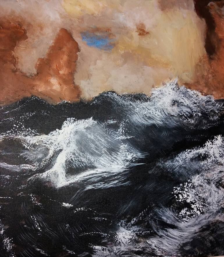 The Raging Storm Painting by Joe Scotland | Saatchi Art
