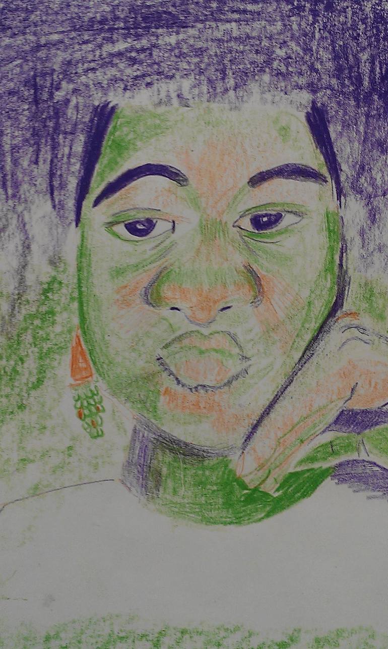 Self Portrait Drawing by Marissa Sims | Saatchi Art