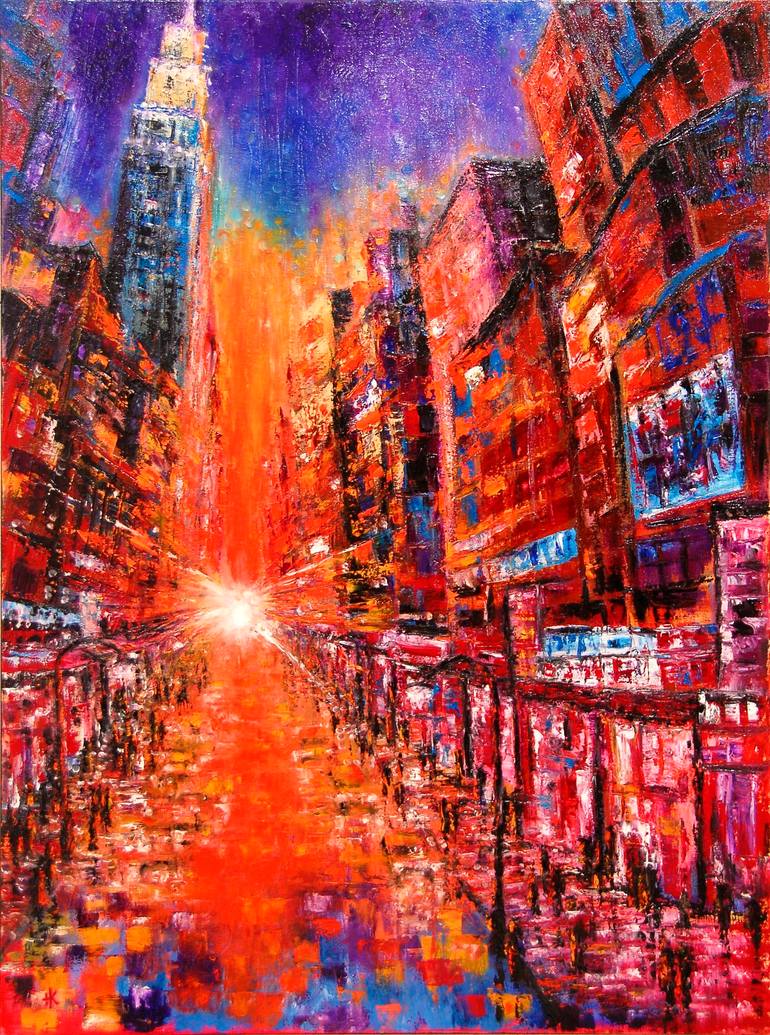 SUNSET KISS Painting by Helen Kagan | Saatchi Art