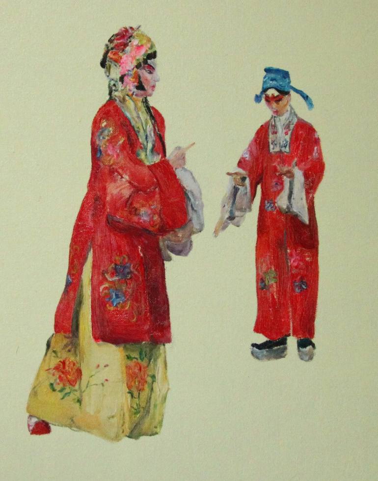 The Peking Opera Painting by Shihan Tang | Saatchi Art
