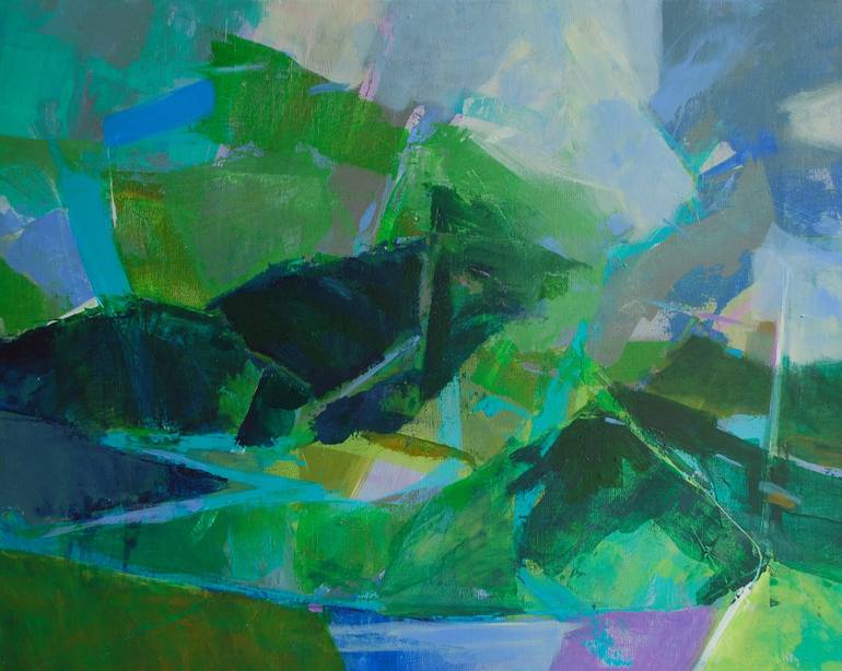 Paragliders Painting by June Forster | Saatchi Art