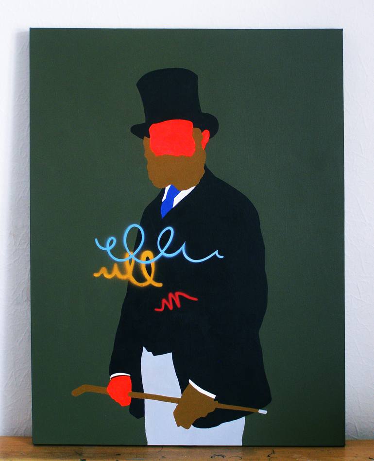 Manet with a cane Painting by Alex Zanda | Saatchi Art