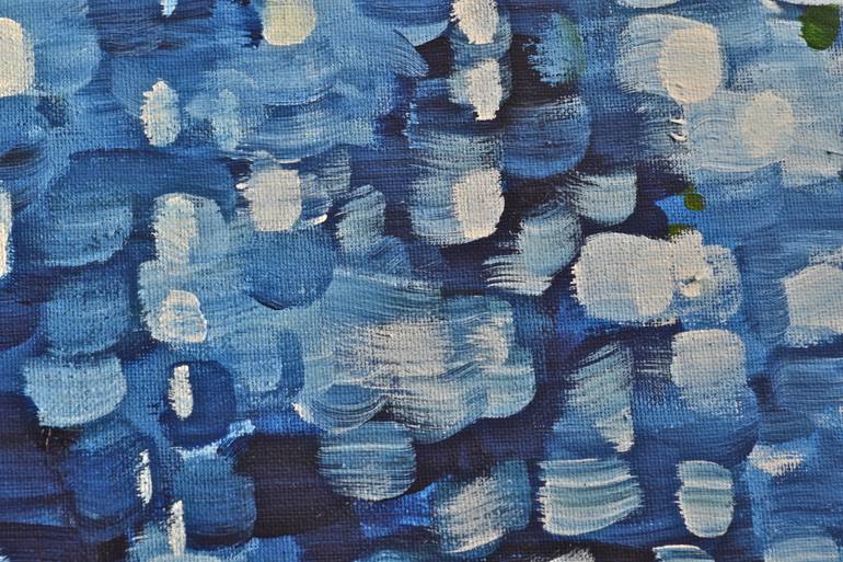 Blue and White Painting by Geoffrey Howard | Saatchi Art