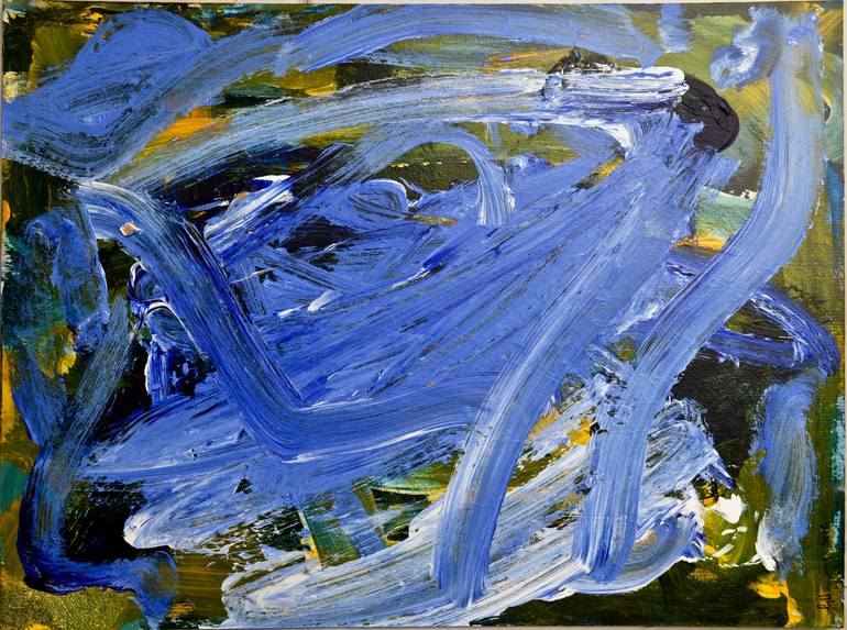 Blue Abstract Painting by Geoffrey Howard | Saatchi Art