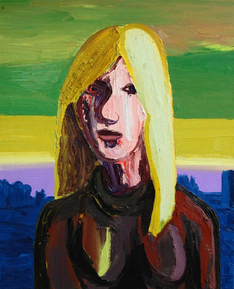 Girl Painting by Lawrence Wells | Saatchi Art