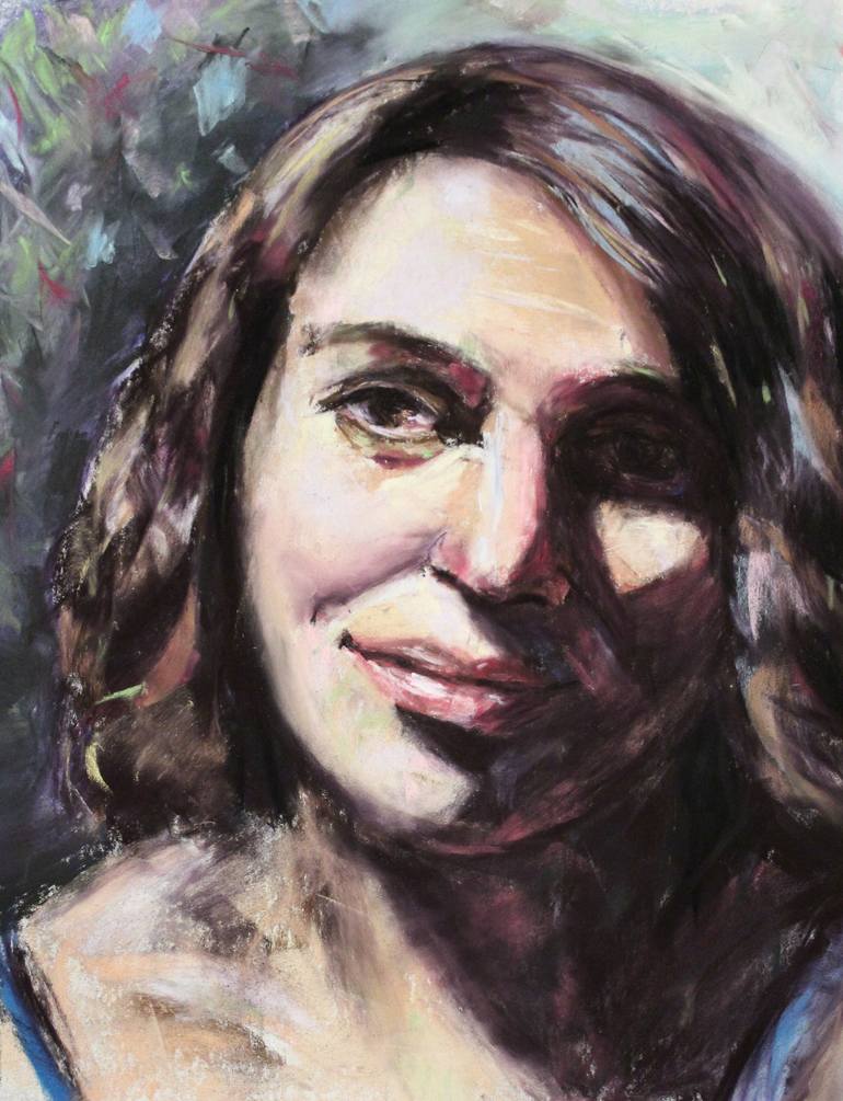 Marie in colour Drawing by Julia Sattout | Saatchi Art