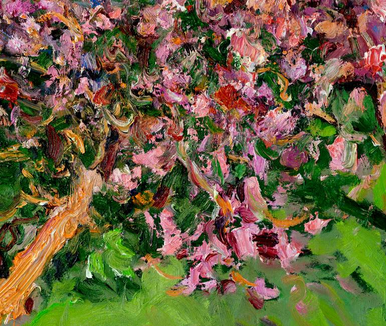 Peach Trees, Spring Painting by Suren Nersisyan | Saatchi Art Portugal