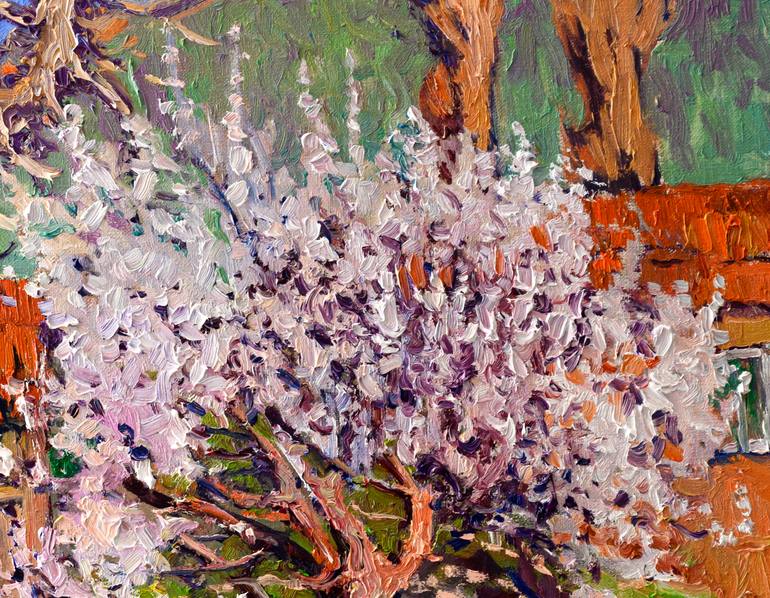 Farmhouse and Apricot Tree Painting by Suren Nersisyan | Saatchi Art