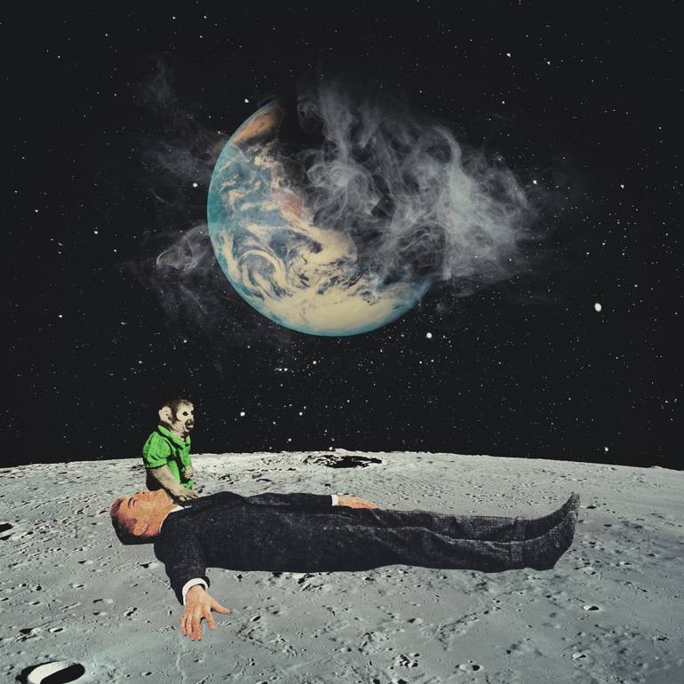 Monkey Collage by Yiannis Roussakis | Saatchi Art