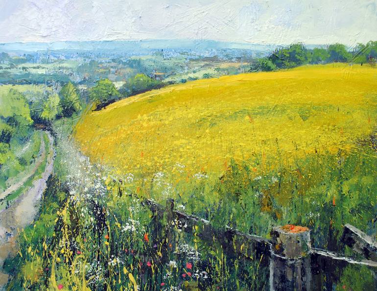 Above Hackfall With Kate Painting by David Stead | Saatchi Art