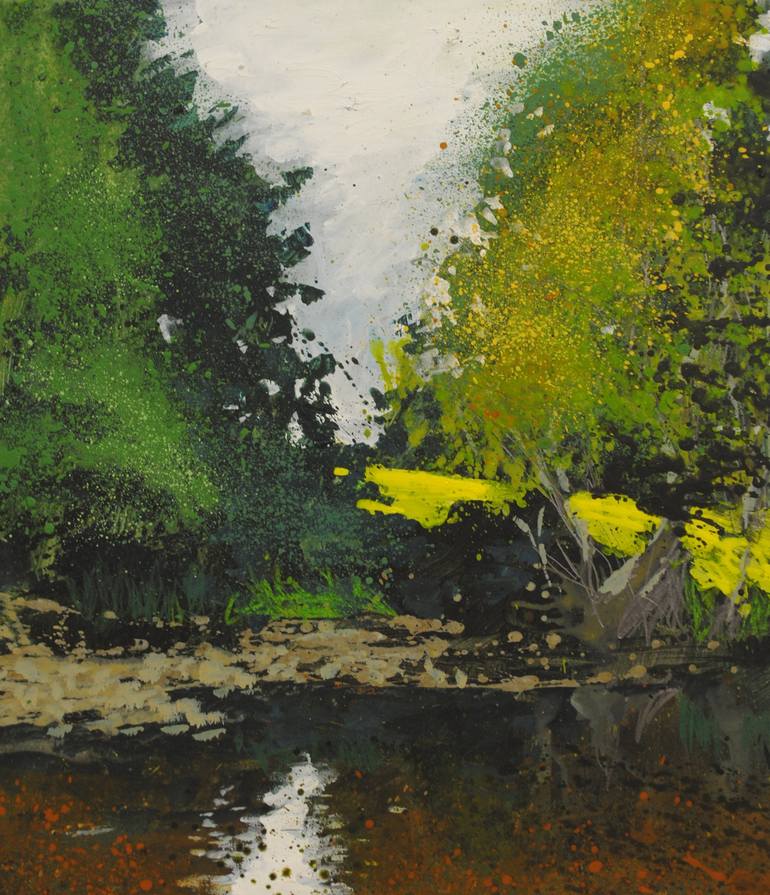 Squirrel Deep, Trout Rises Painting by David Stead | Saatchi Art