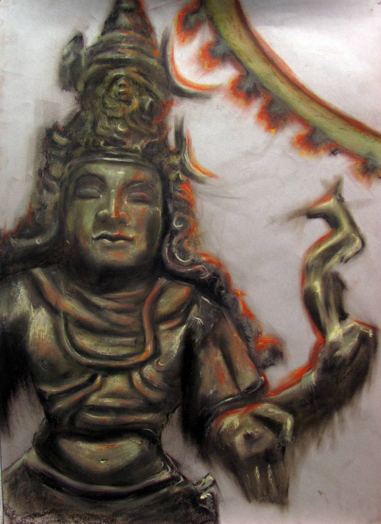 Chandrashekhar Shiva Drawing by Prithvi Kumar | Saatchi Art