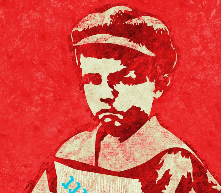 Paperboy Diptych 3 (German newsboy from the Berlin of the roaring ...