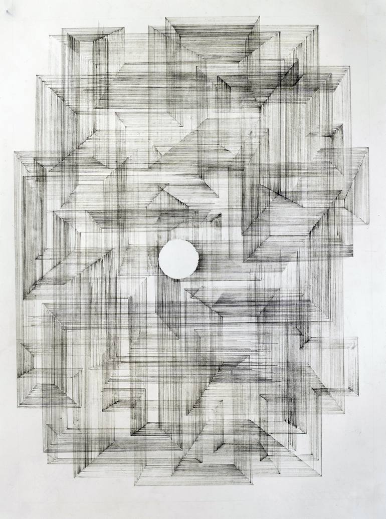 Labyrinth Drawing by Tássia Bianchini | Saatchi Art