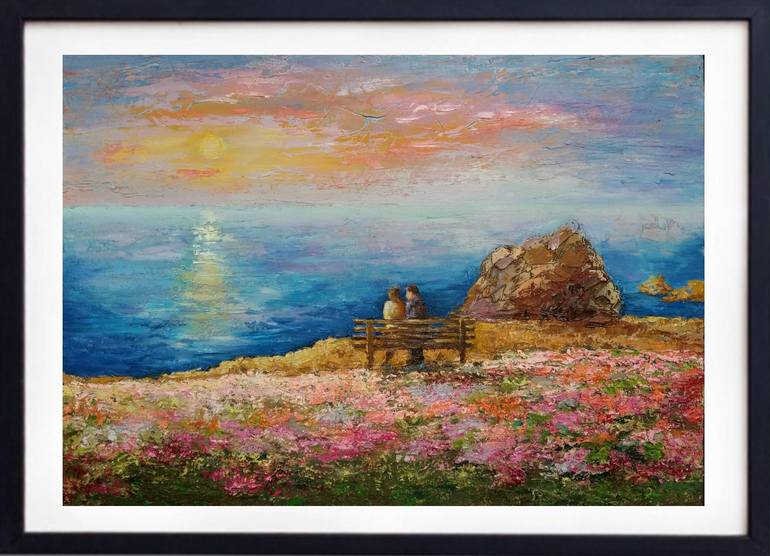 Landscape painting Spring in Opal Cliffs / original oil painting ...