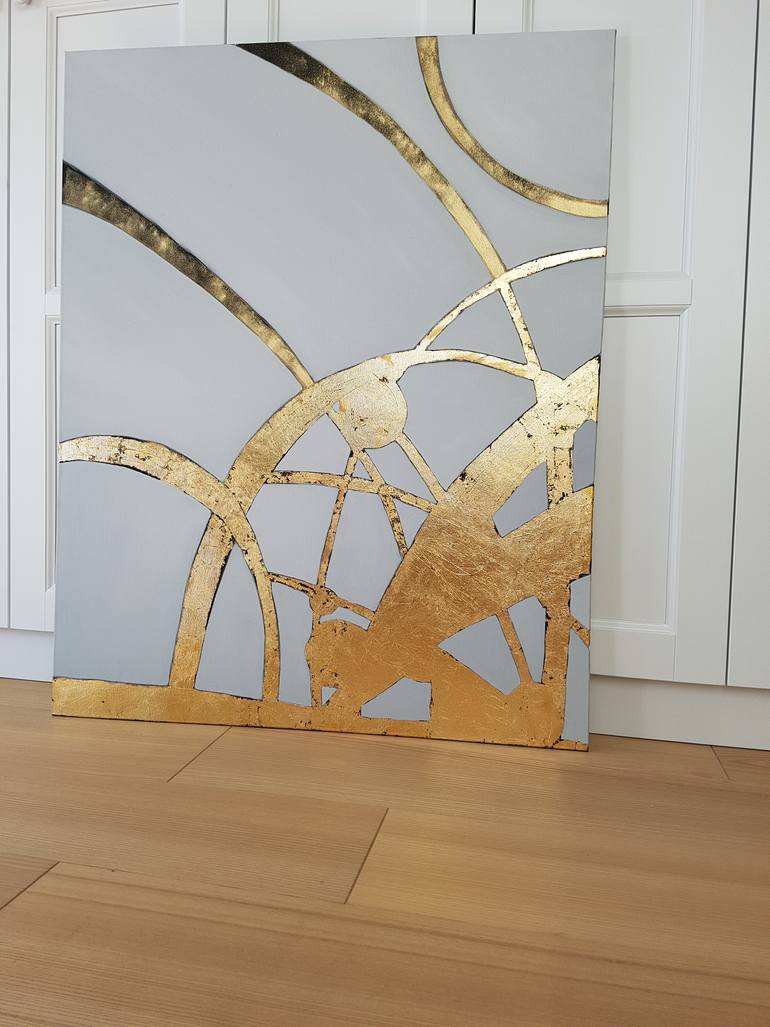 Gold abstract Our golden time Painting by Larissa Uvarova | Saatchi Art