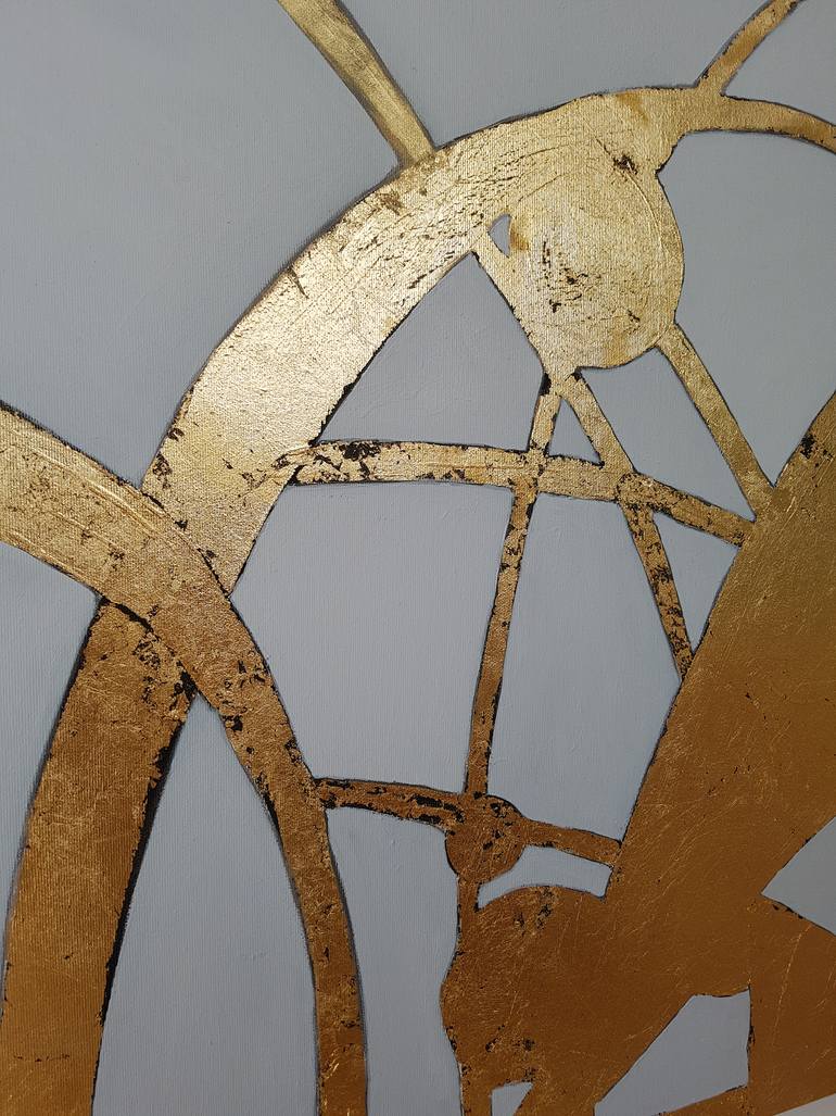 Gold abstract Our golden time Painting by Larissa Uvarova | Saatchi Art