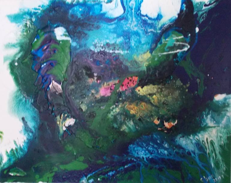 On the Seabed Painting by CHRISTA HAACK | Saatchi Art